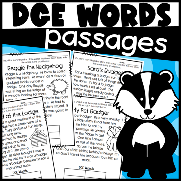 DGE Words Passages | Made By Teachers