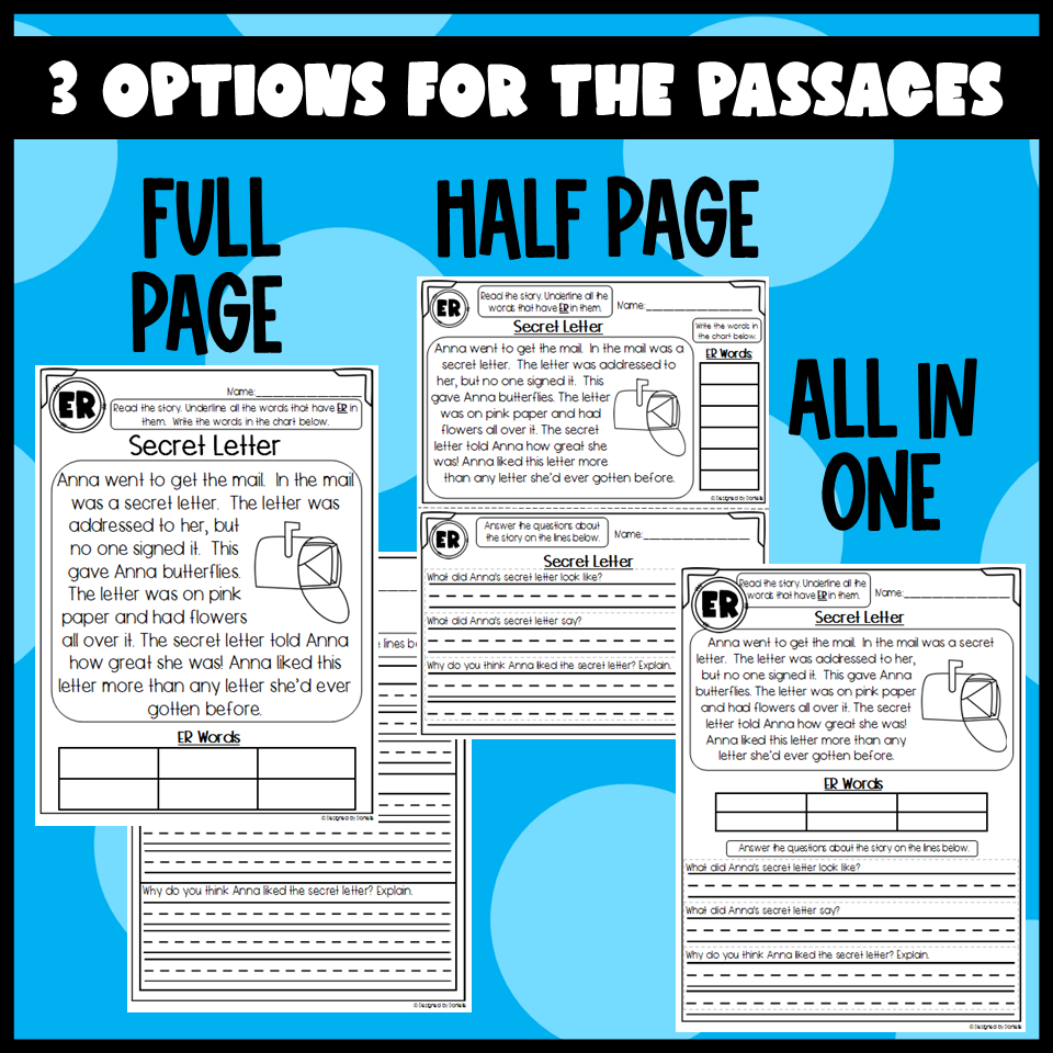 ER, IR, and UR Passages | Made By Teachers