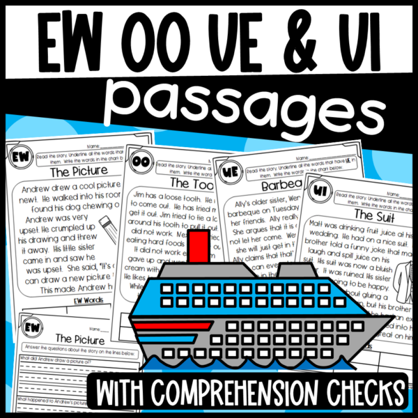 EW, OO, UE, and UI Passages | Made By Teachers
