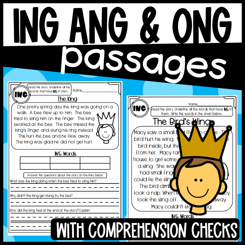 Ing, Ang, and Ong Passages | Made By Teachers