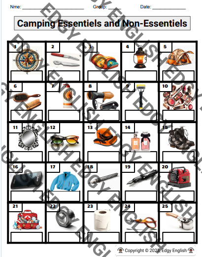 Camping Essentials (Survival in the Wild Part 2 of 6) - ESL | Made By ...