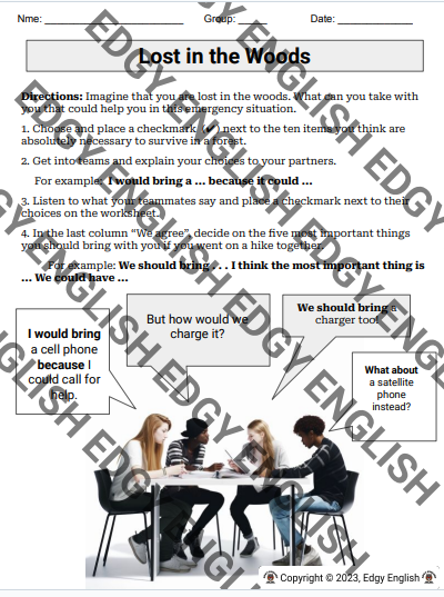 Camping Essentials (Survival in the Wild Part 2 of 6) - ESL | Made By ...