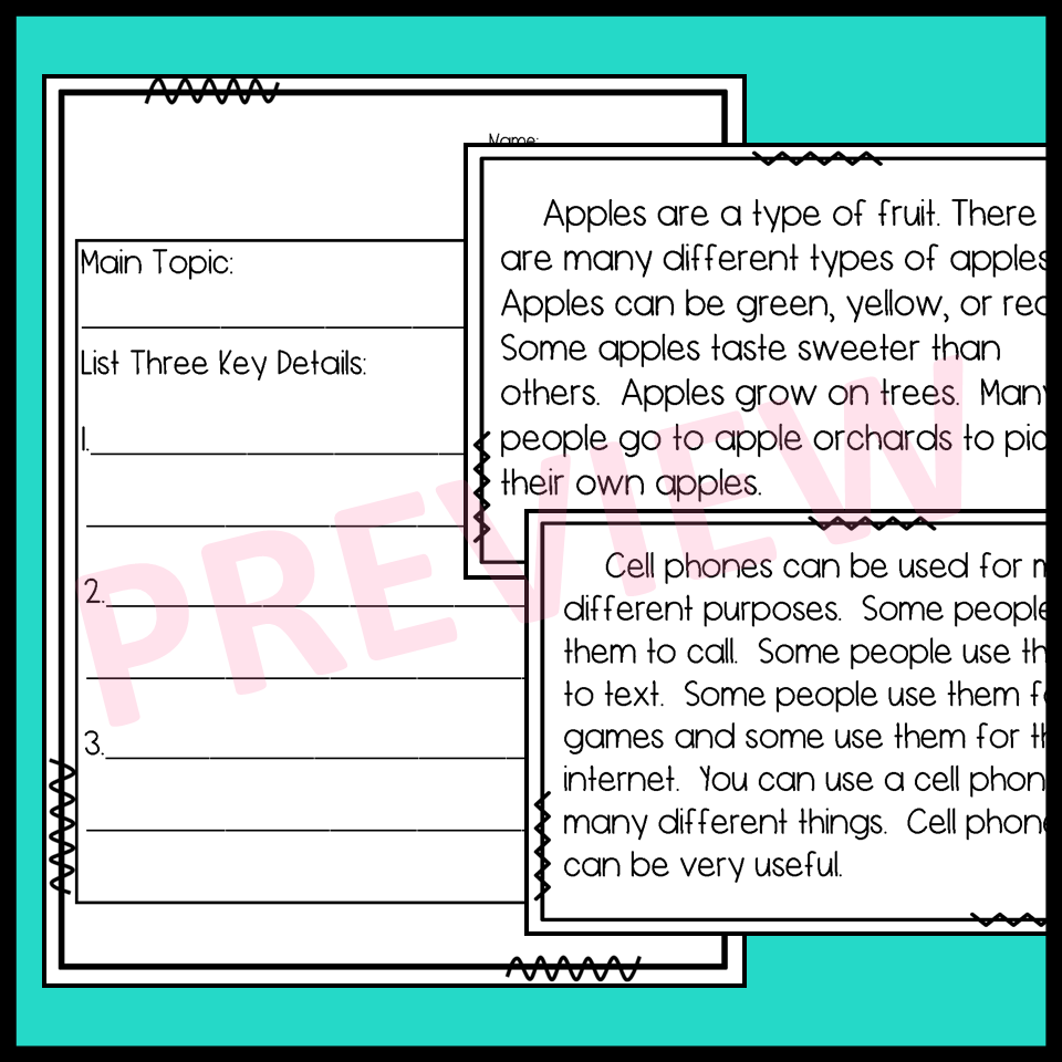 Main topic and Key Details Passages/ Shared Reading | Made By Teachers
