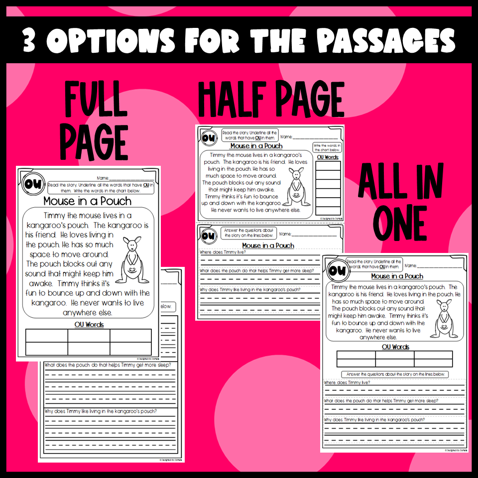 OU and OW Passages | Made By Teachers