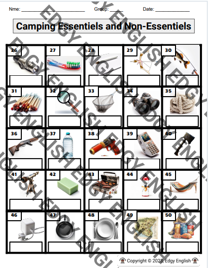 Camping & Survival in the Wild (ESL Bundle) | Made By Teachers