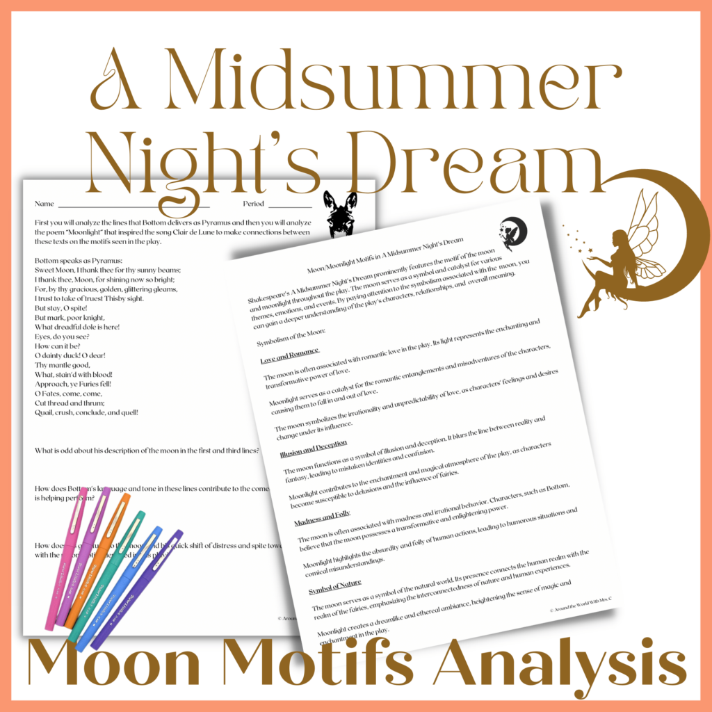 Moon Motifs in A Midsummer Night's Dream | Made By Teachers