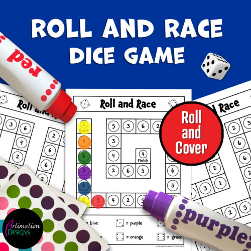 Roll and Race Dice Game | Roll and Cover | Do a Dot | Back to School ...