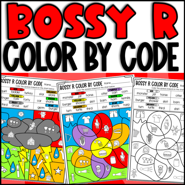 AR ER IR OR UR Color by Code Worksheets R Controlled Vowels | Made By ...