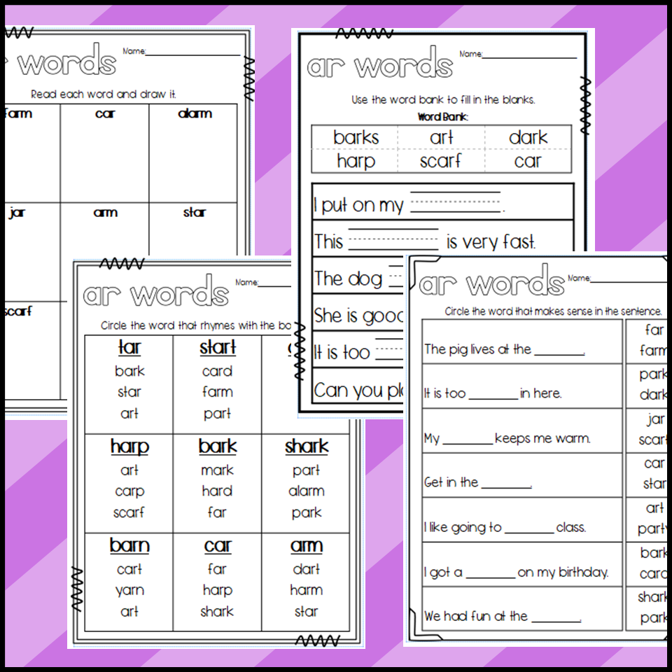 AR Words Phonics Worksheets | Made By Teachers