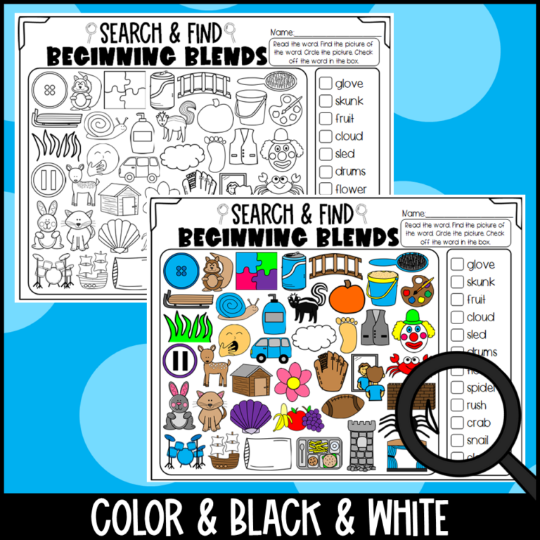 Beginning and Ending Blends Read and Find Worksheets - Made By Teachers