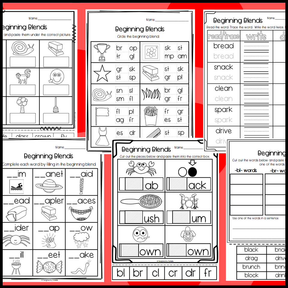 Beginning Blends Worksheets: Sorts, Cloze, Sequencing, and More | Made ...