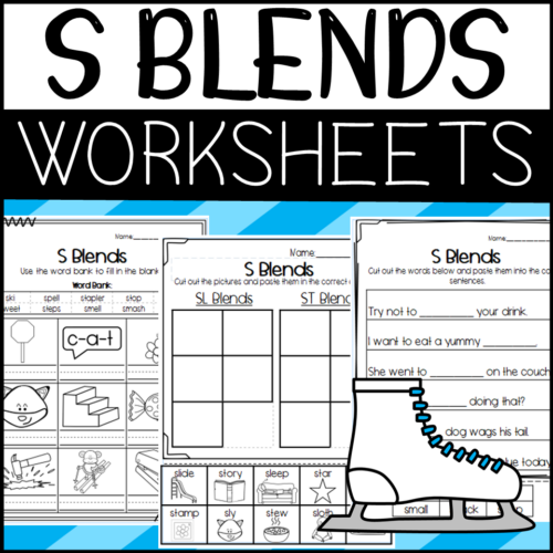 Beginning S Blends Worksheets - Made By Teachers