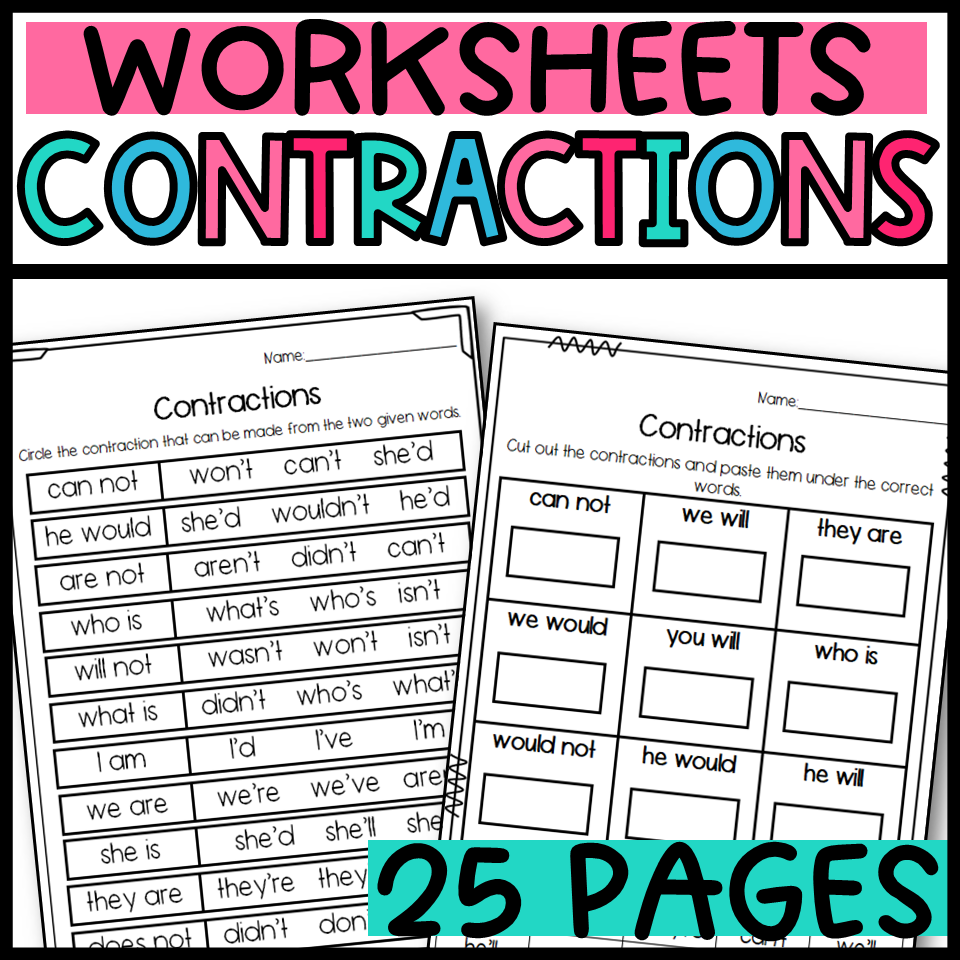 Contractions: Worksheets and Sorts | Made By Teachers