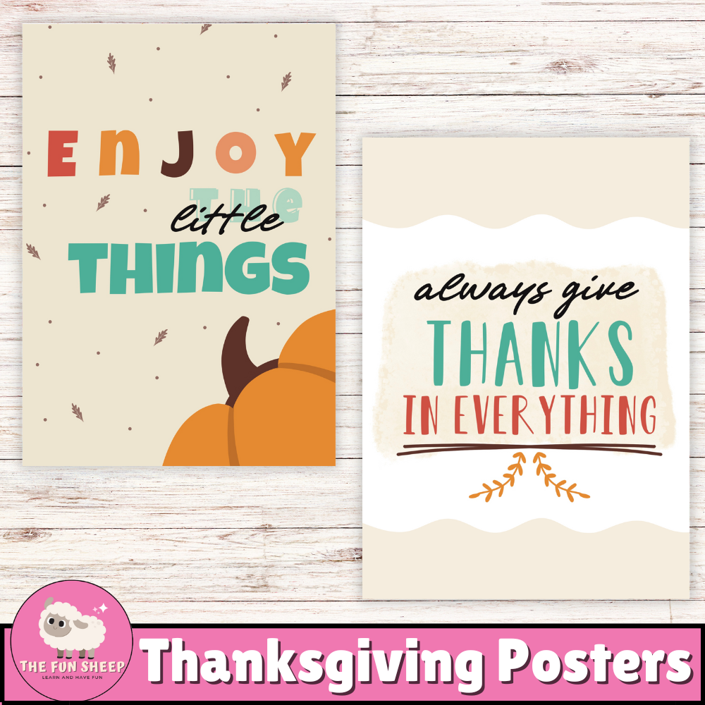 Thanksgiving Posters | Fall and Autumn Classroom Decor Bulletin Board ...
