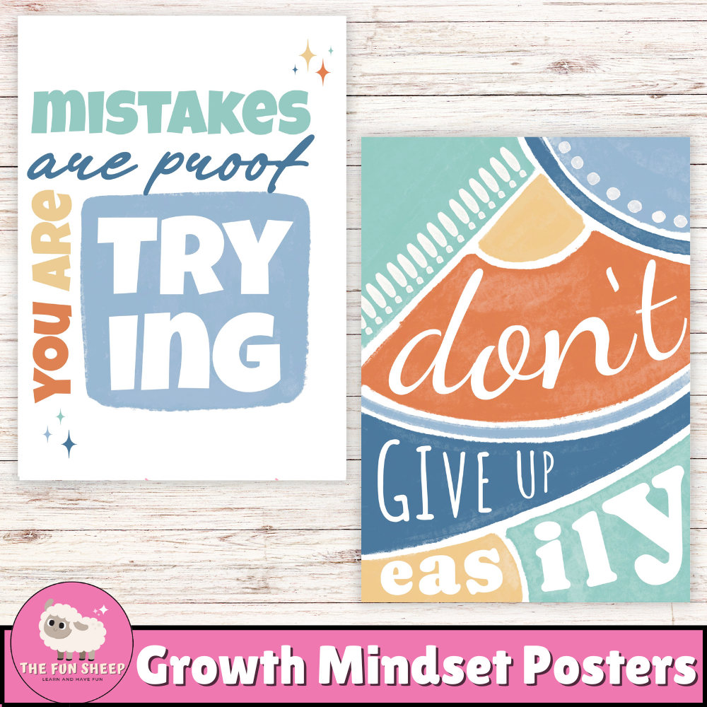 Growth Mindset Posters | Motivational Posters and Quotes Bulletin Board ...