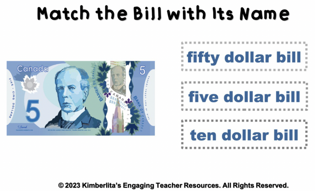 Names of Canadian Bills (Interactive Slides) | Made By Teachers