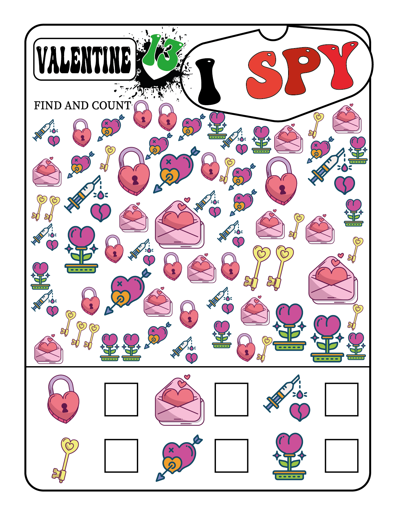 Love is in the Air with I Spy Valentine: Printable Game ! | Made By ...