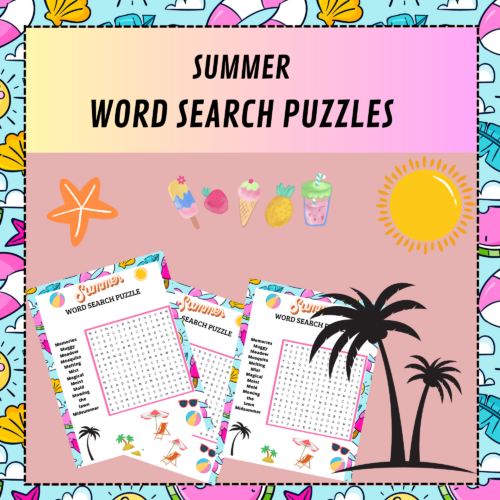 END OF THE YEAR GIANT SUMMER Word Search Puzzle Worksheet Activity ...