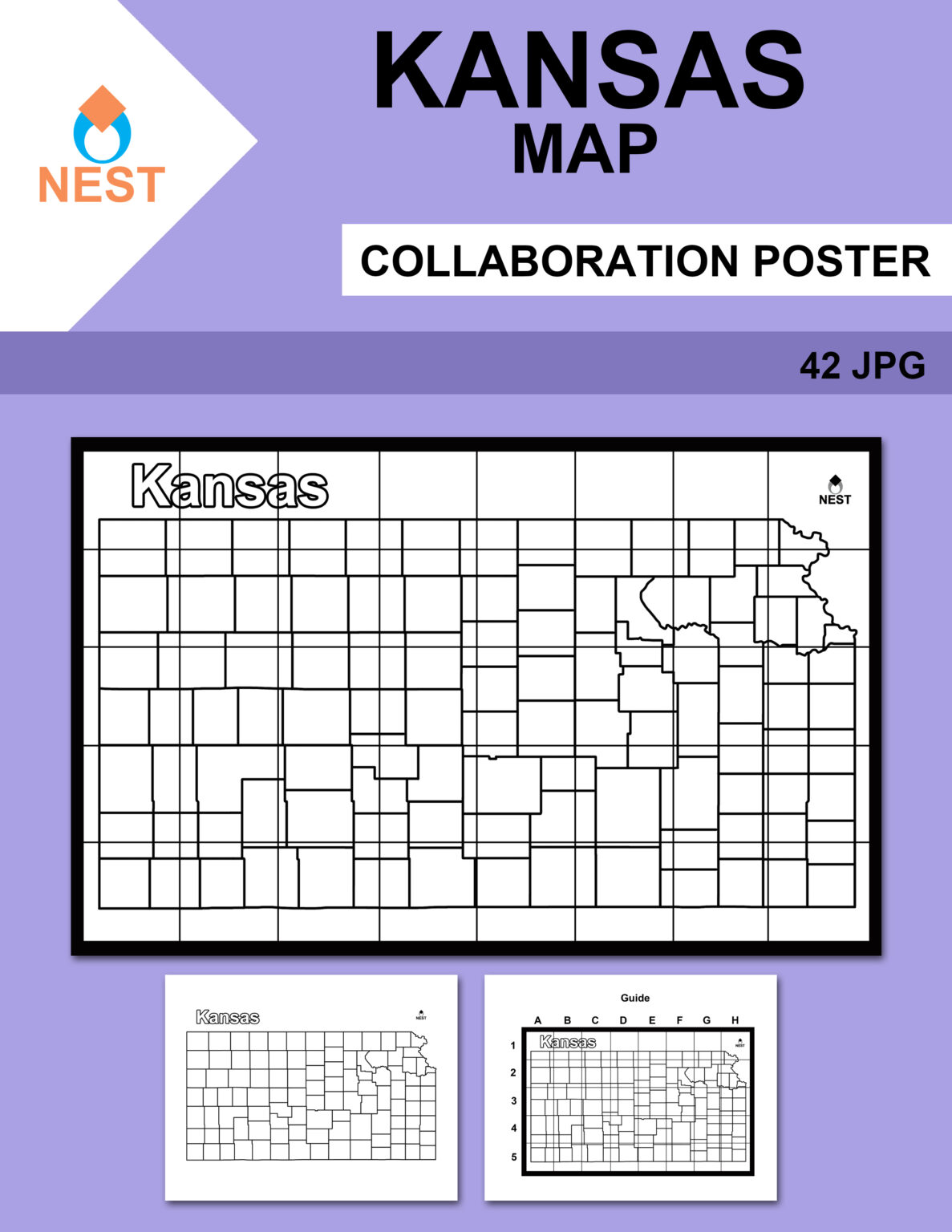 Kansas Map Collaboration Poster | Made By Teachers