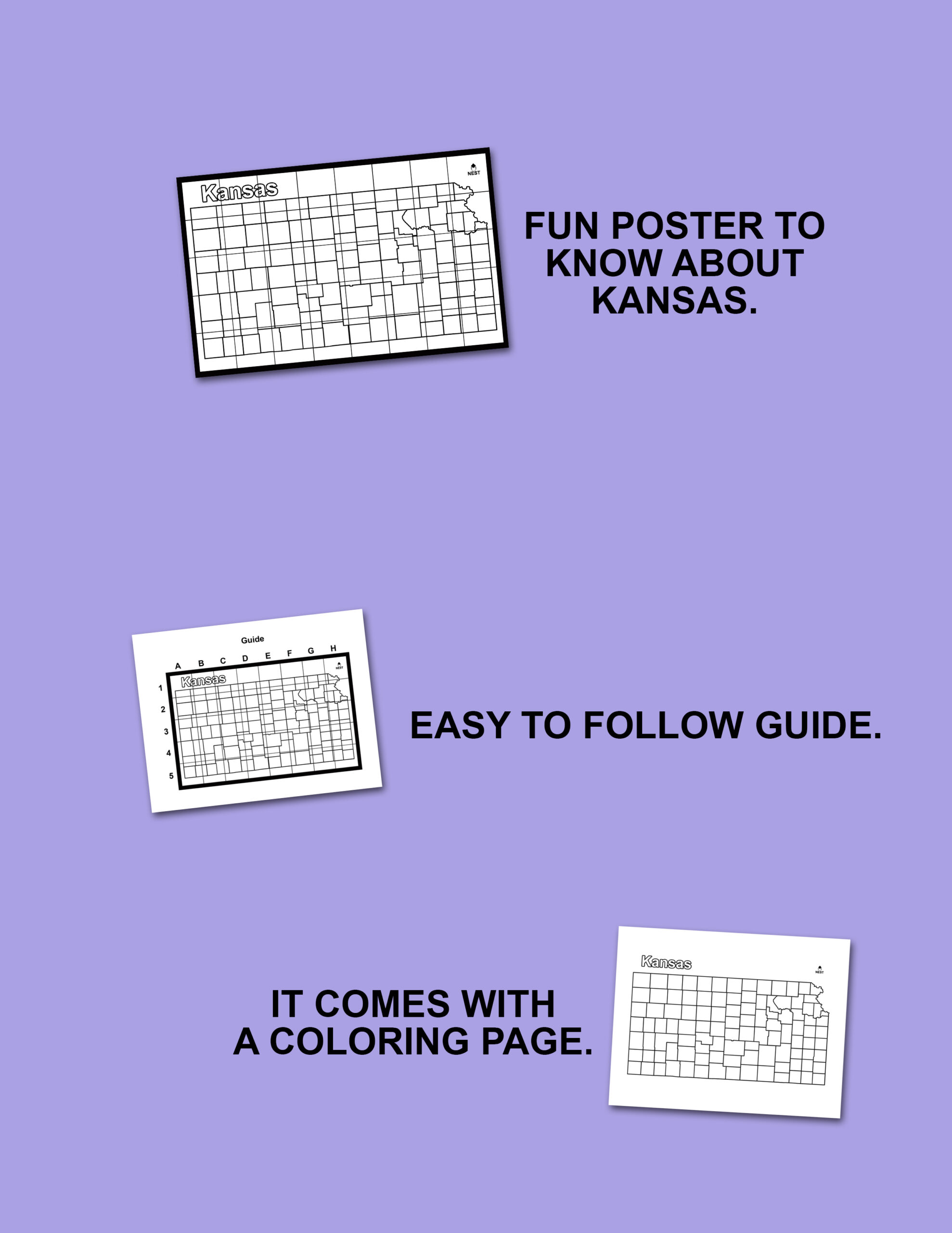 Kansas Map Collaboration Poster | Made By Teachers
