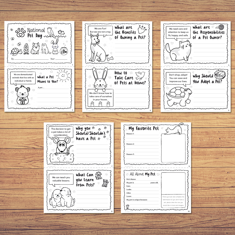 Pets Mini Book and Pennant | Banner | Made By Teachers