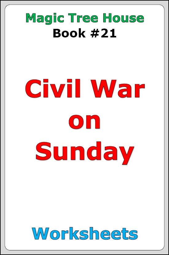 Magic Tree House "Civil War on Sunday" worksheets | Made By Teachers