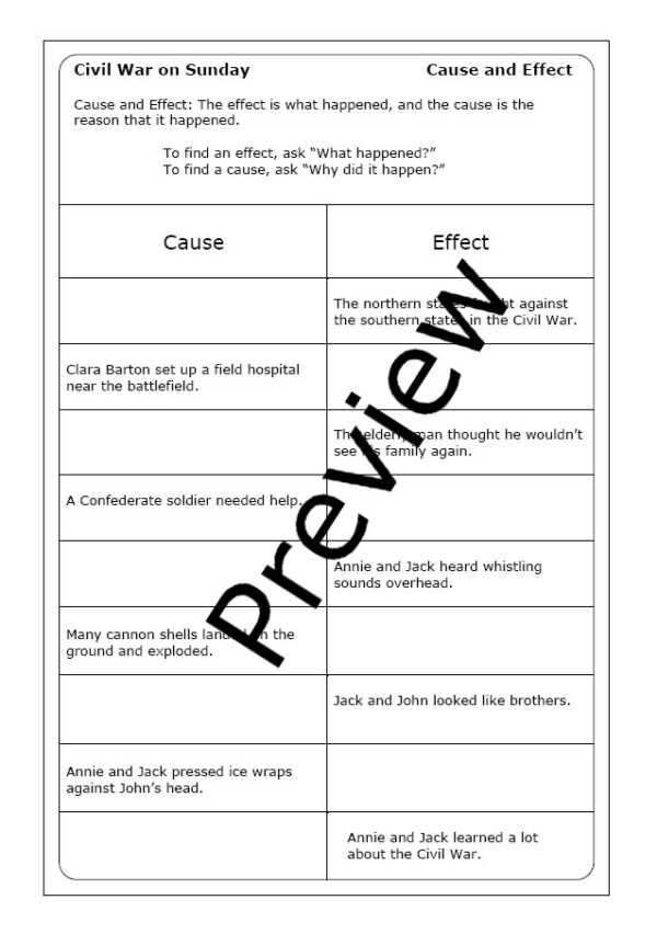 Magic Tree House "Civil War on Sunday" worksheets | Made By Teachers