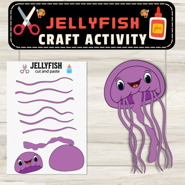 Jellyfish Craft Cut & Paste Activity: Dive into Underwater Wonder ...