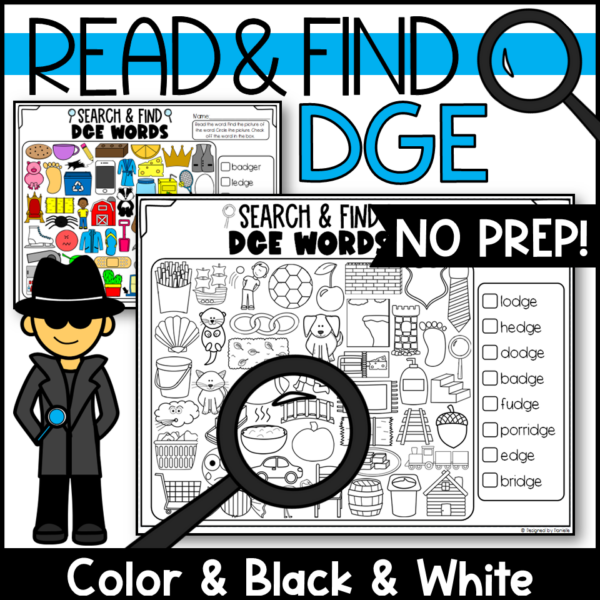 DGE Words Read and Find Worksheets | Made By Teachers