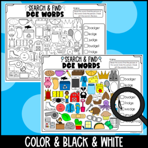 DGE Words Read and Find Worksheets | Made By Teachers