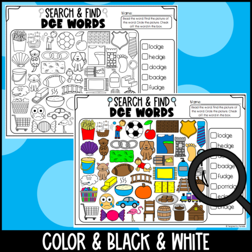 DGE Words Read and Find Worksheets | Made By Teachers