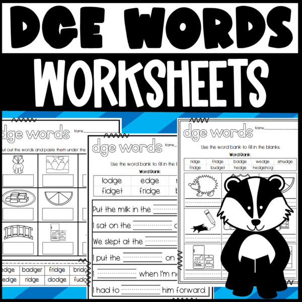 DGE Words Worksheets | Made By Teachers