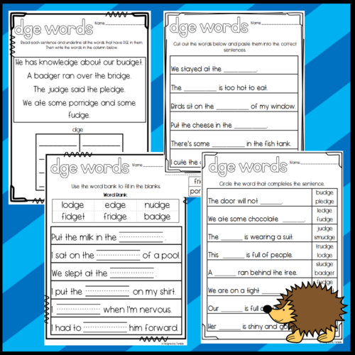 DGE Words Worksheets | Made By Teachers