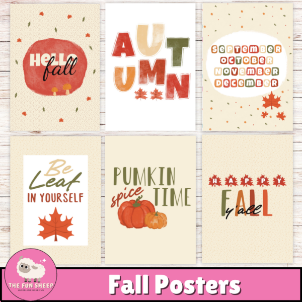 Fall Posters | Autumn Theme Classroom Decoration Bulletin Board – SET ...