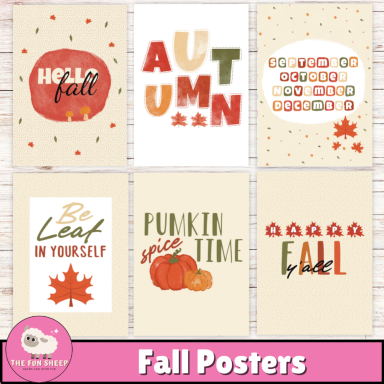 Fall Posters | Autumn Theme Classroom Decoration Bulletin Board – SET ...