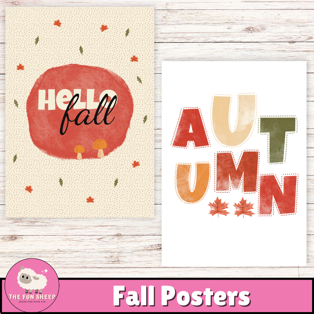 Fall Posters | Autumn Theme Classroom Decoration Bulletin Board – SET ...