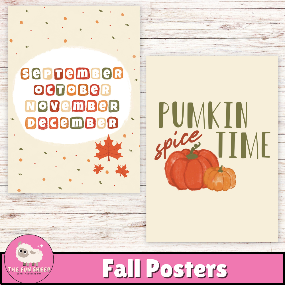 Fall Posters | Autumn Theme Classroom Decoration Bulletin Board – SET ...