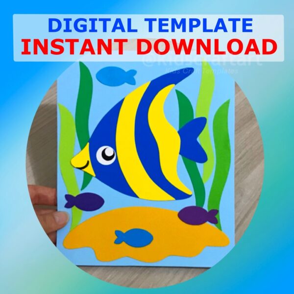 2D Shape Under the Sea Fish Craft Ocean Habitat Animals Summer Crafts ...