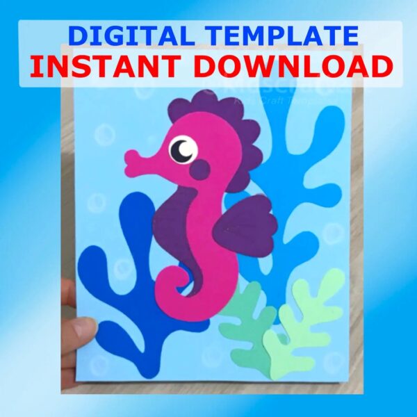 2D Shape Under the Sea Horse Craft Ocean Habitat Animals Life Crafts ...