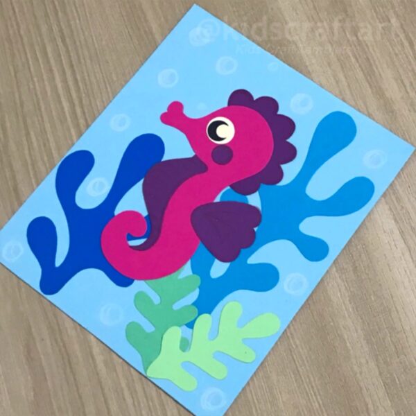 2D Shape Under the Sea Horse Craft Ocean Habitat Animals Life Crafts ...