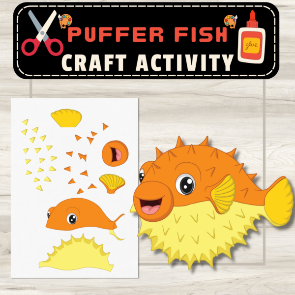 Puffer Fish Craft Cut & Paste Activity: Dive into Ocean Exploration ...
