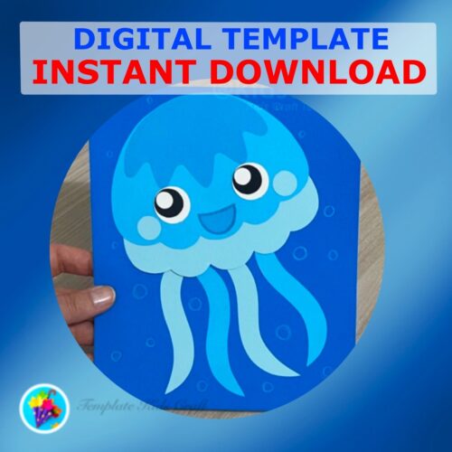 2D Shape Jellyfish Ocean Animals Craft End of the year Activities Sea ...