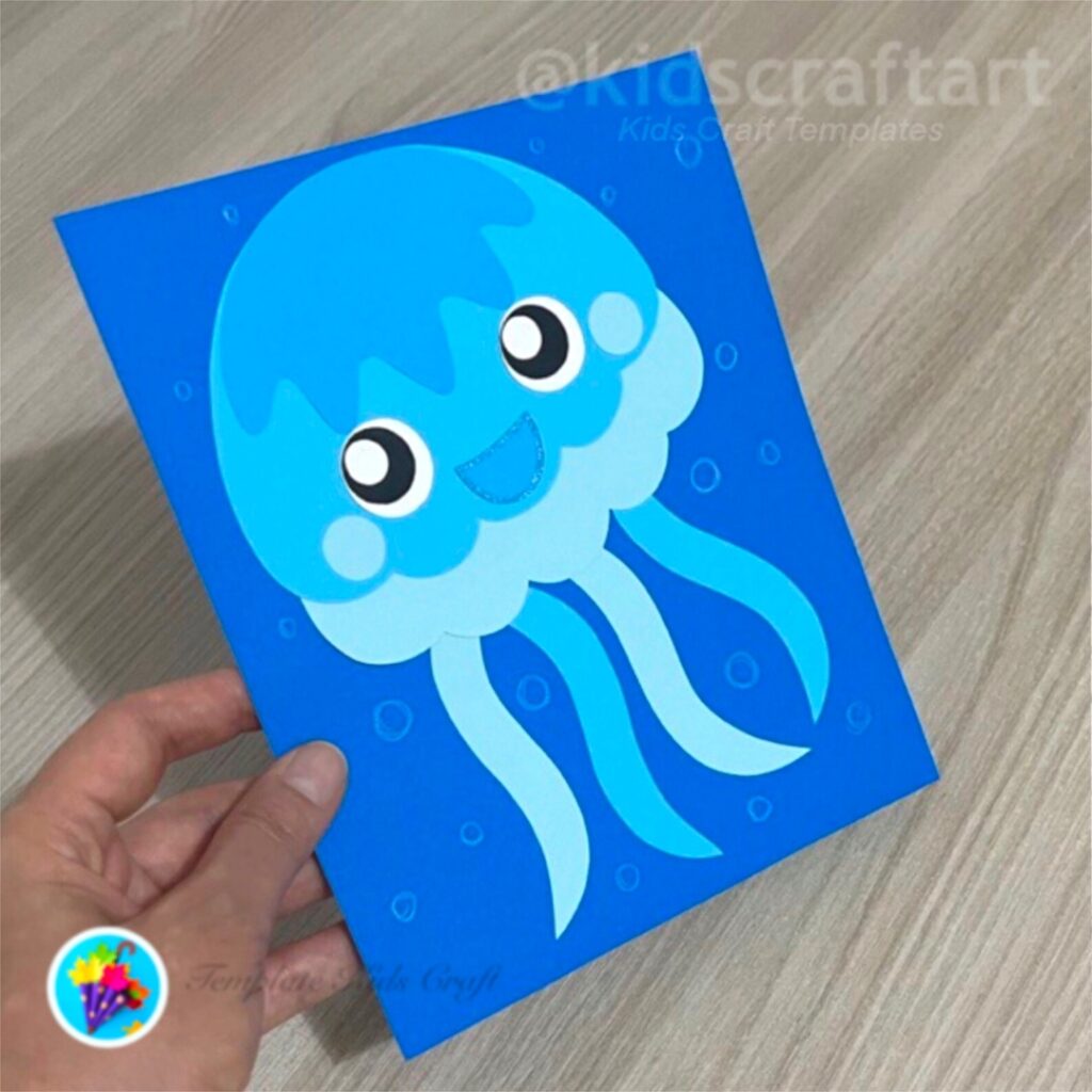 2D Shape Jellyfish Ocean Animals Craft End of the year Activities Sea ...