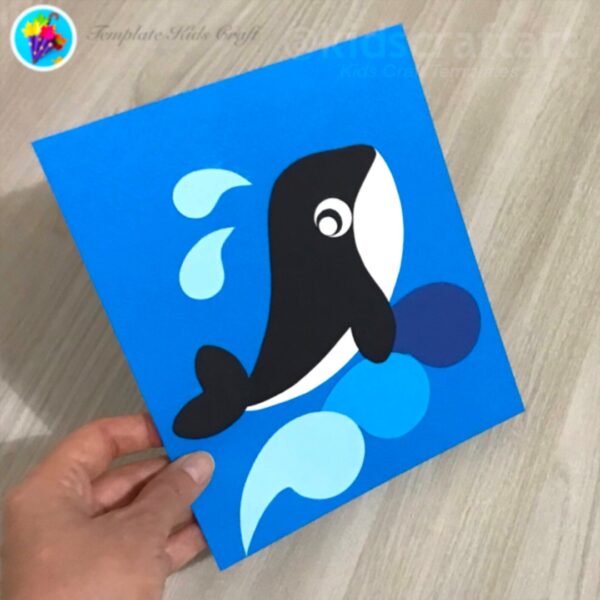 2D Shape Killer Whale Orca Craft Ocean Habitat Animal Under the Sea ...