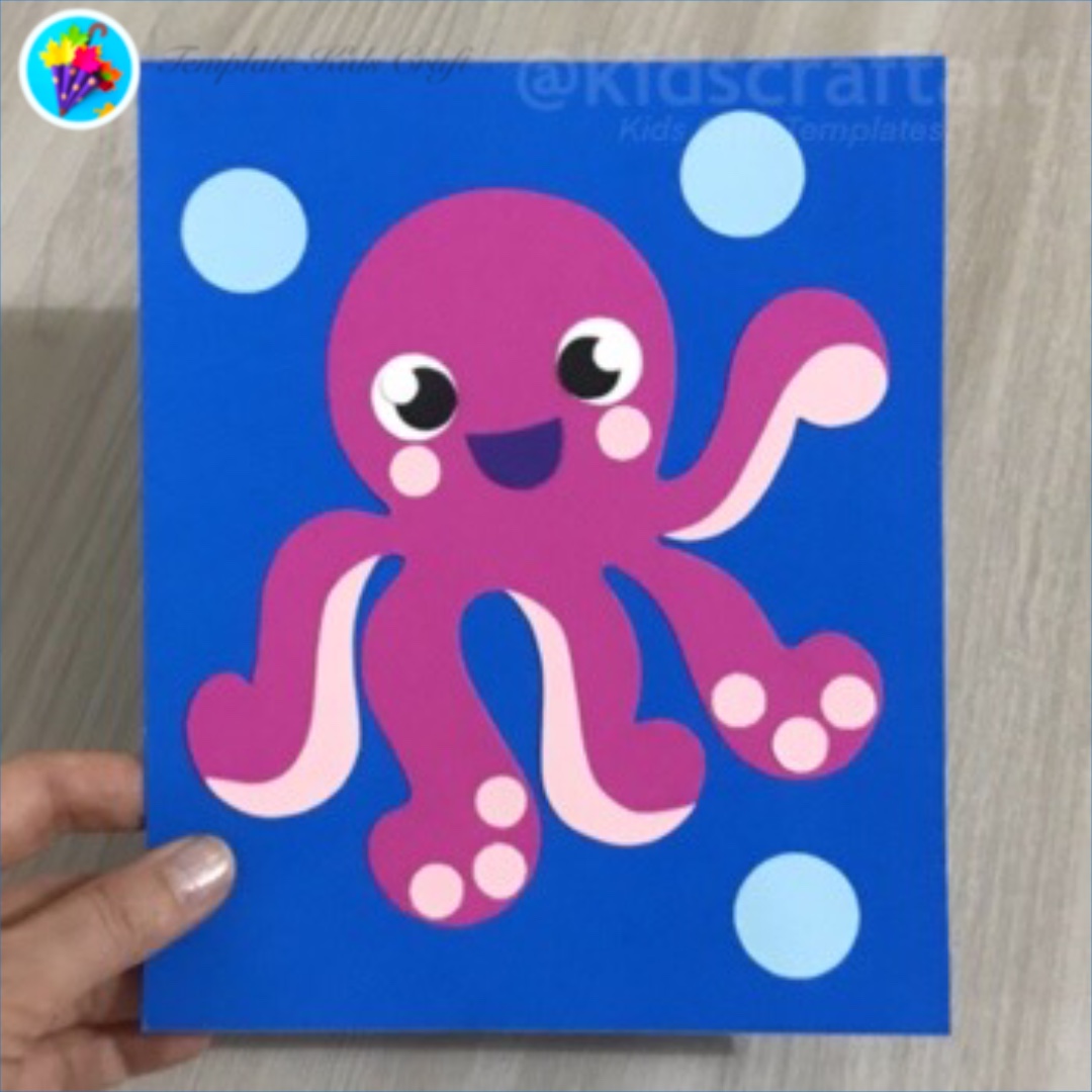 2D Shape Under the Sea Octopus Craft Ocean Habitat Animals Summer ...