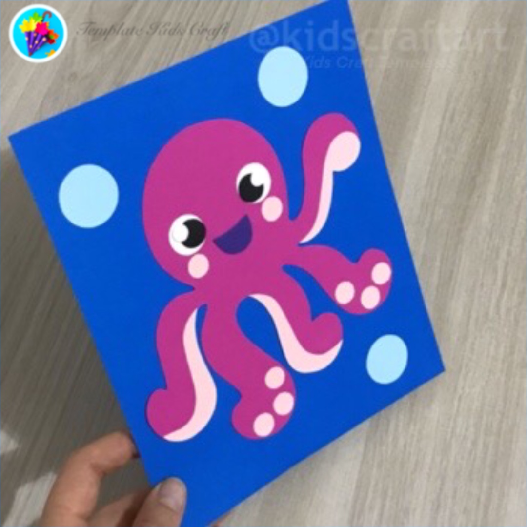 2D Shape Under the Sea Octopus Craft Ocean Habitat Animals Summer ...