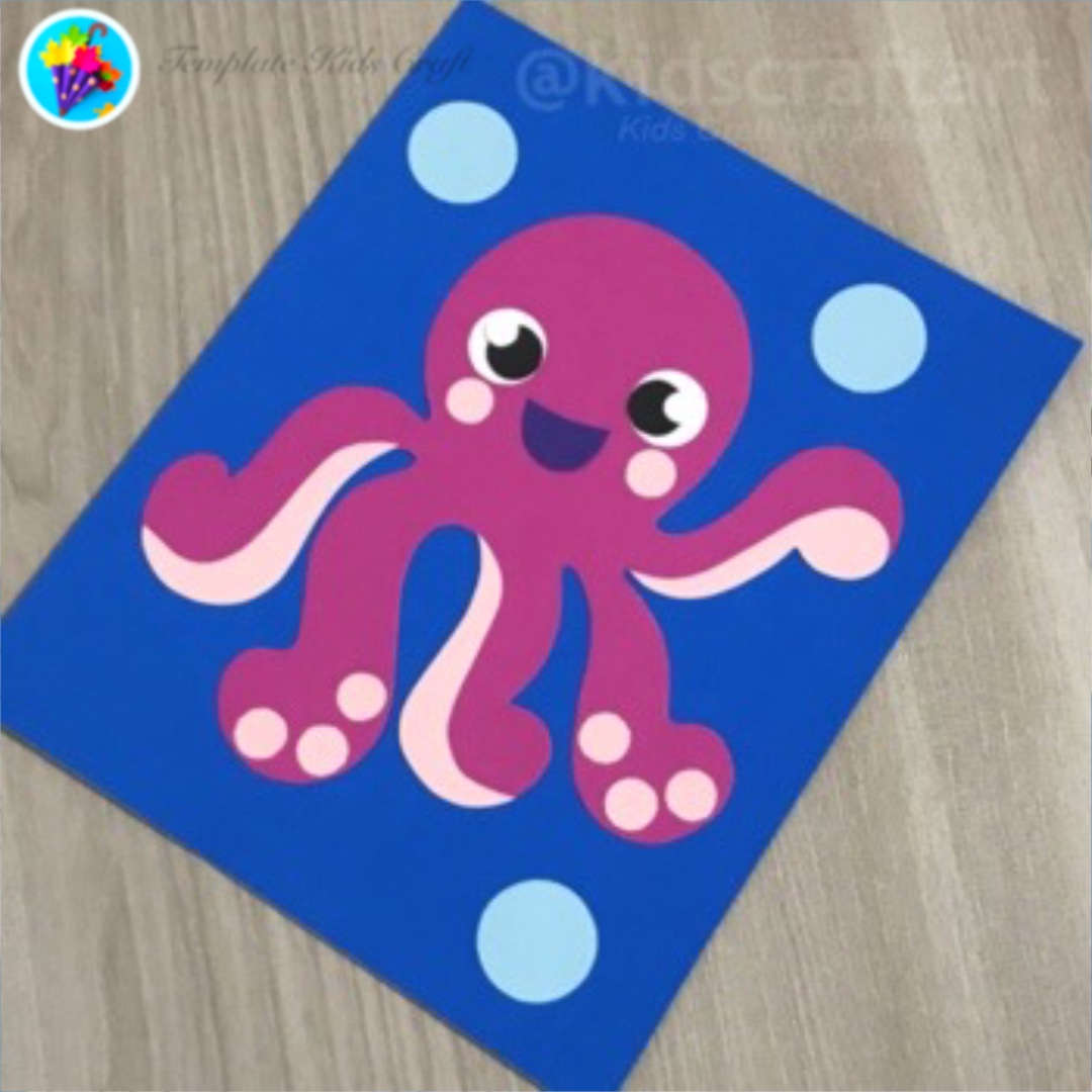 2D Shape Under the Sea Octopus Craft Ocean Habitat Animals Summer ...