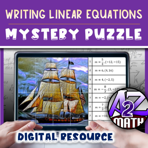 Writing Linear Equations Given Slope and a Point Activity Digital Pixel ...