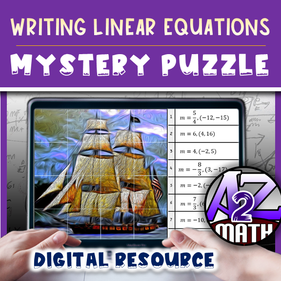 Writing Linear Equations Given Slope and a Point Activity Digital Pixel ...