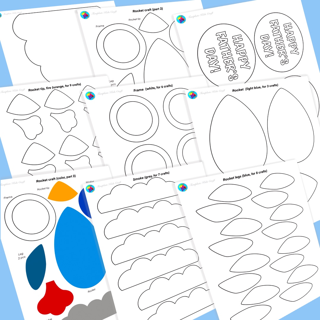 Outer Space Rocket Father’s Day Card Craft Gift June Summer End Year ...